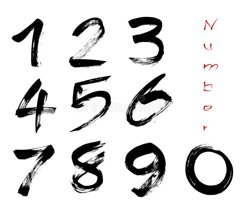 Zahlen 0-9 ENV vektor abbildung. Illustration von countdown - 26946968