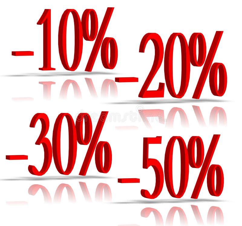 Prozente. 3d stock abbildung. Illustration von geschäft - 6682268