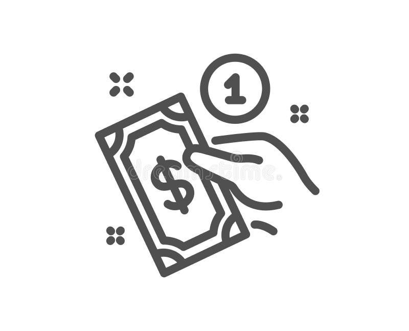 Zahlungs-Methoden-Linie Ikone Bargeldzeichen Vektor Vektor Abbildung ...