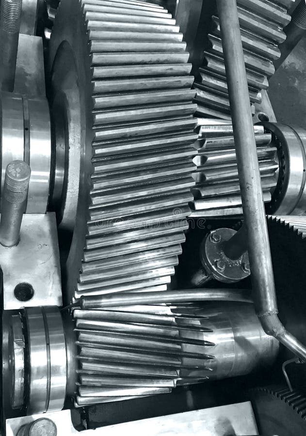 Zahnrad Eines Großen Getriebes B2 Stockfoto - Bild von mechaniker, auto ...