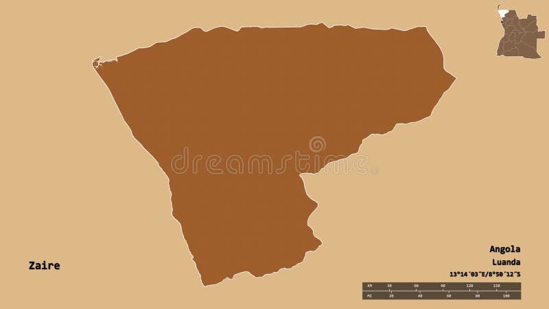 Zaire, Province of Angola, Zoomed. Pattern Stock Illustration ...