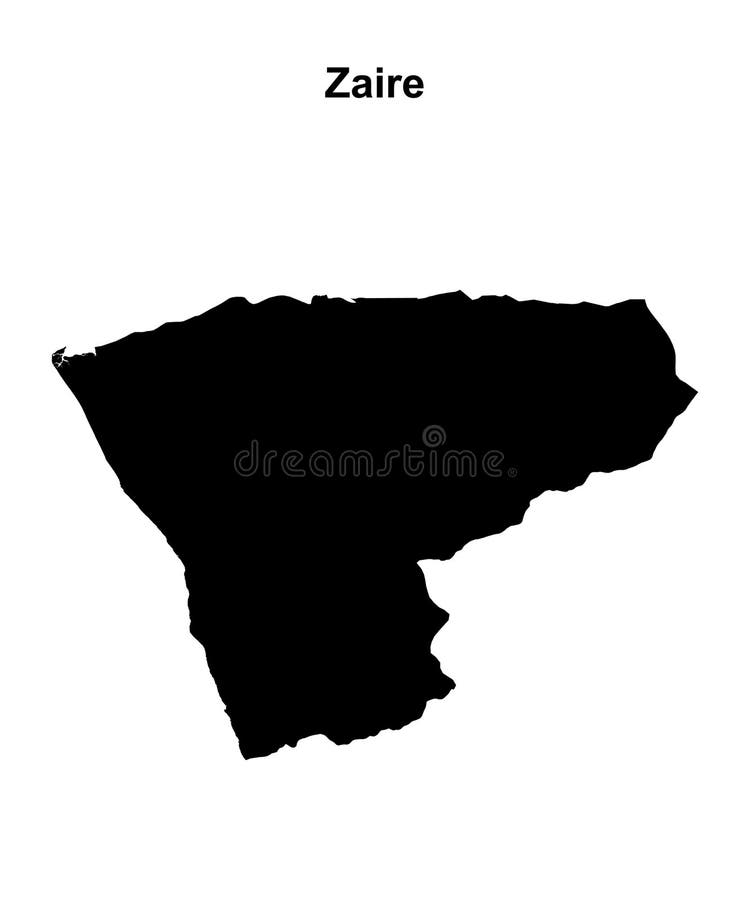 Zaire outline map stock vector. Illustration of template - 360325420