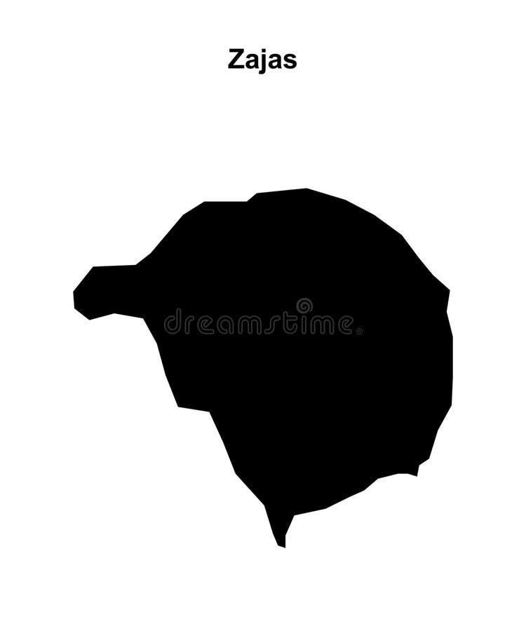 Zajas outline map stock vector. Illustration of border - 360609677
