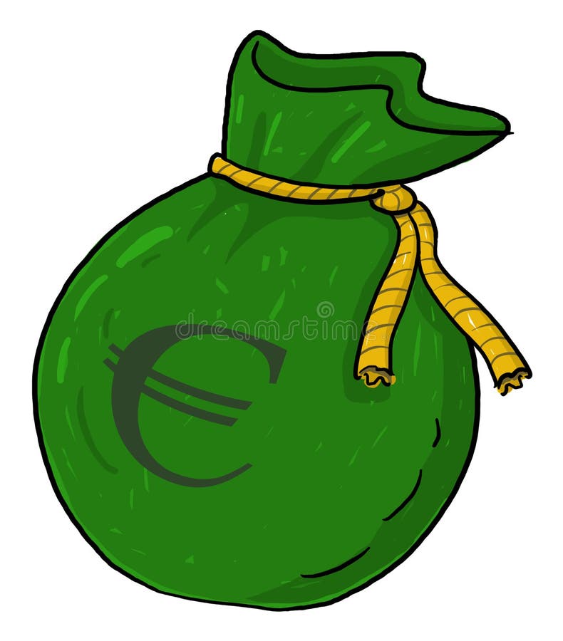 Zak geld stock illustratie. Illustration of voltooiing - 12641427