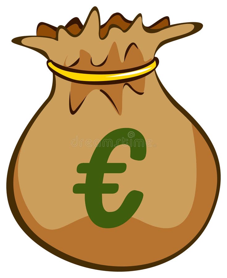 Zak geld vector illustratie. Illustratie bestaande uit goud - 17109504
