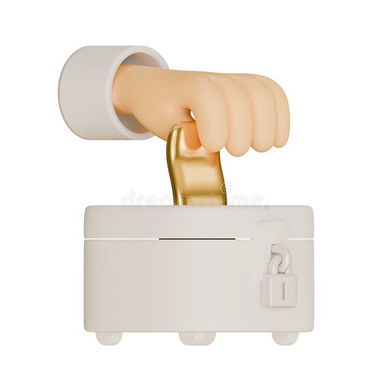 Zakat 3D Render Design Element Side View Stock Illustration ...