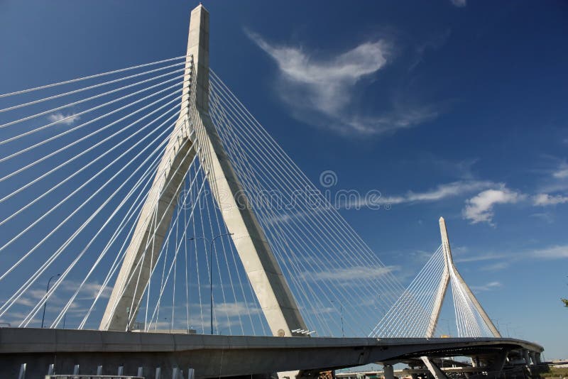 Zakim Bridge stock photo. Image of road, exteriors, city - 6451938