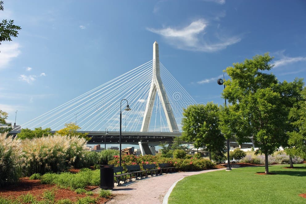 Zakim Bridge stock photo. Image of bridge, road, architectural - 6452060