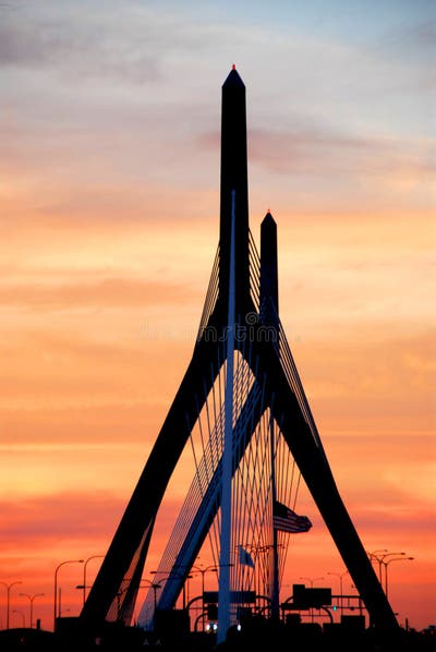 Zakim bridge Boston stock image. Image of historic, building - 1013641