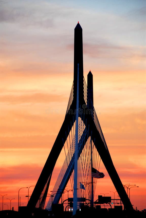 Zakim bridge Boston stock image. Image of historic, building - 1013641