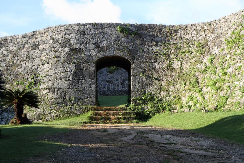 Zakimi castle in Okinawa stock image. Image of yomitan - 47177585