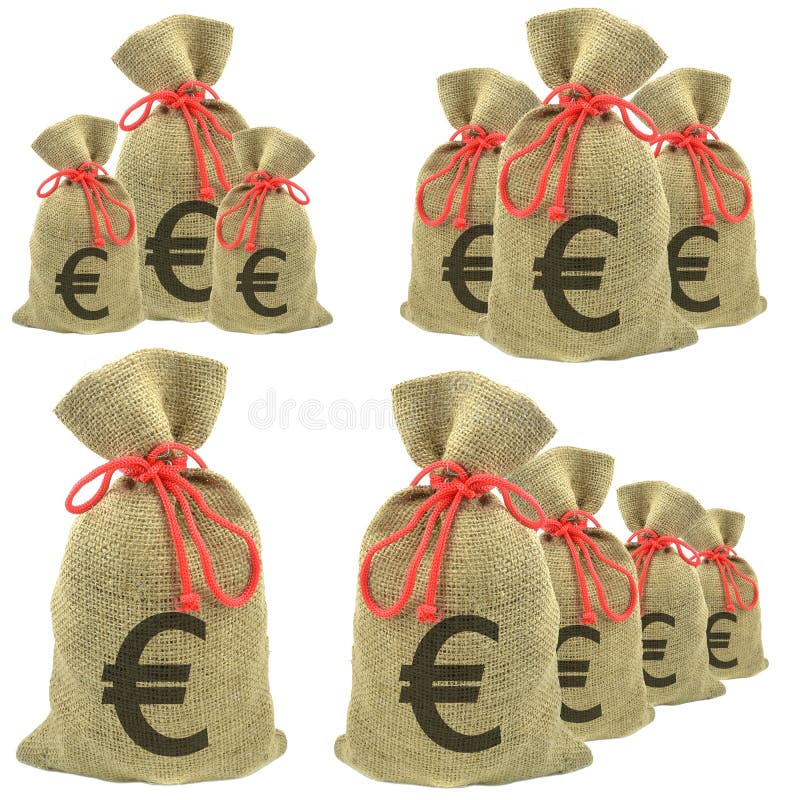 Zakken met geld stock afbeelding. Image of miljonair, geïsoleerd - 2699315