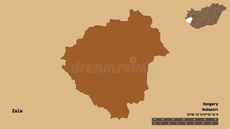 Zala County Hungary, Hungarian Counties Map Vector Illustration ...