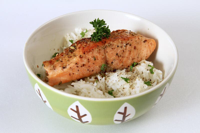 Zalm Teriyaki stock foto. Image of gezond, oosters, rijst - 17908918