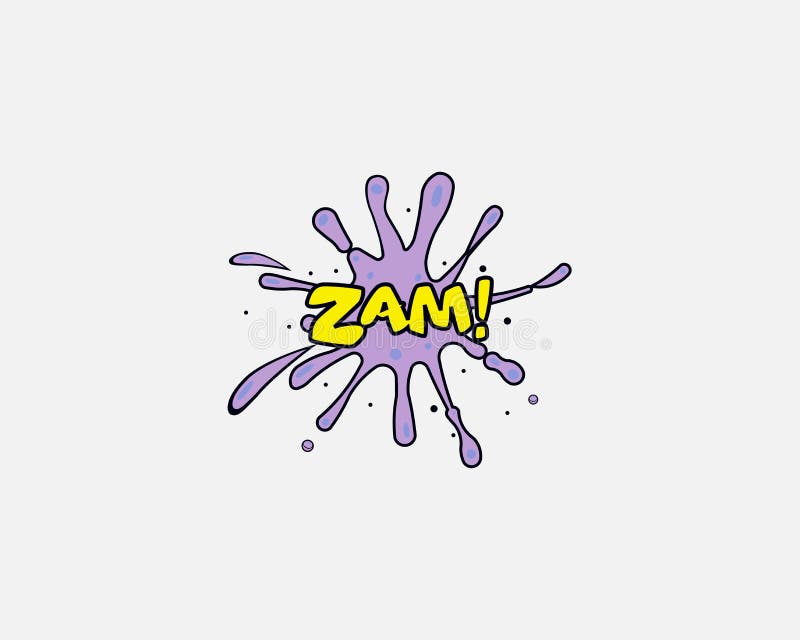 ZAM Sign Funny Speech Bubble Text Design Illustration of Cartoon, Comic ...