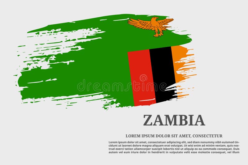 Zambia Flag Grunge Brush and Poster, Vector Stock Vector - Illustration ...