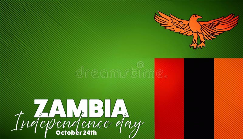 Zambia Independence Day Poster Design Stock Illustration - Illustration ...