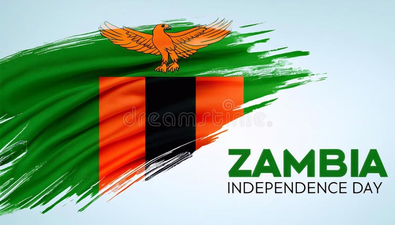 Zambia Independence Day Poster Design Stock Illustration - Illustration ...
