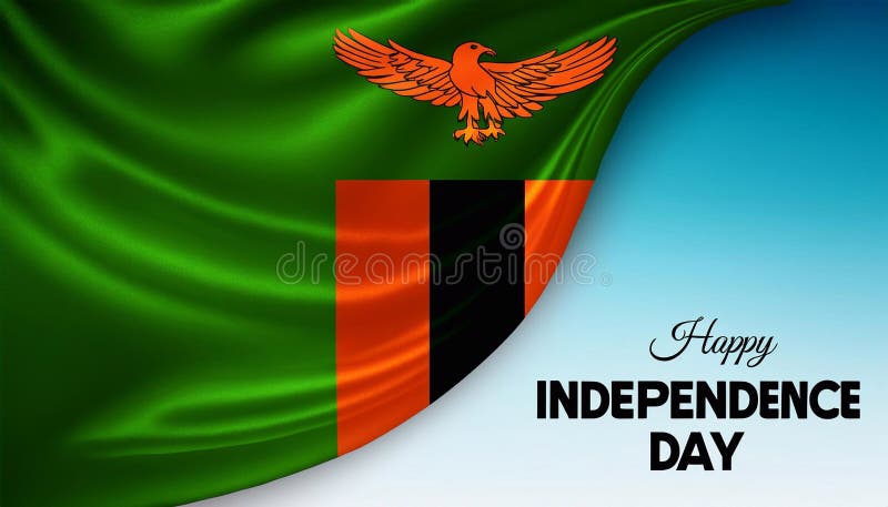 Zambia Independence Day Poster Design Stock Illustration - Illustration ...