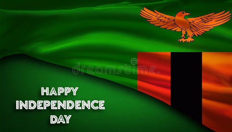 Zambia Independence Day Poster Design Stock Illustration - Illustration ...