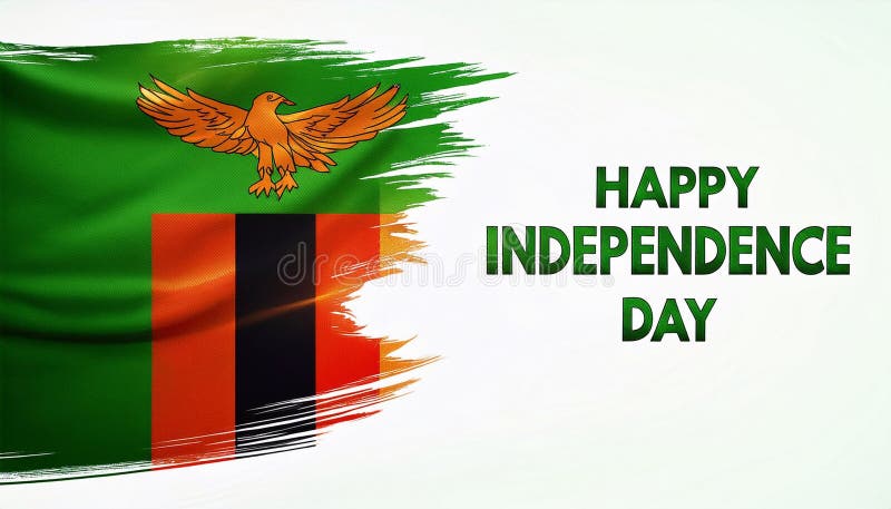 Zambia Independence Day Poster Design Stock Illustration - Illustration ...