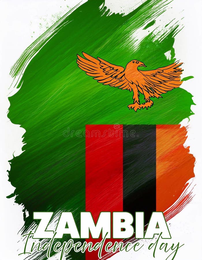 Zambia Independence Day Poster Design Stock Illustration - Illustration ...