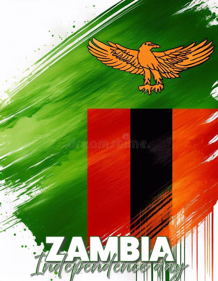 Zambia Independence Day Poster Design Stock Illustration - Illustration ...