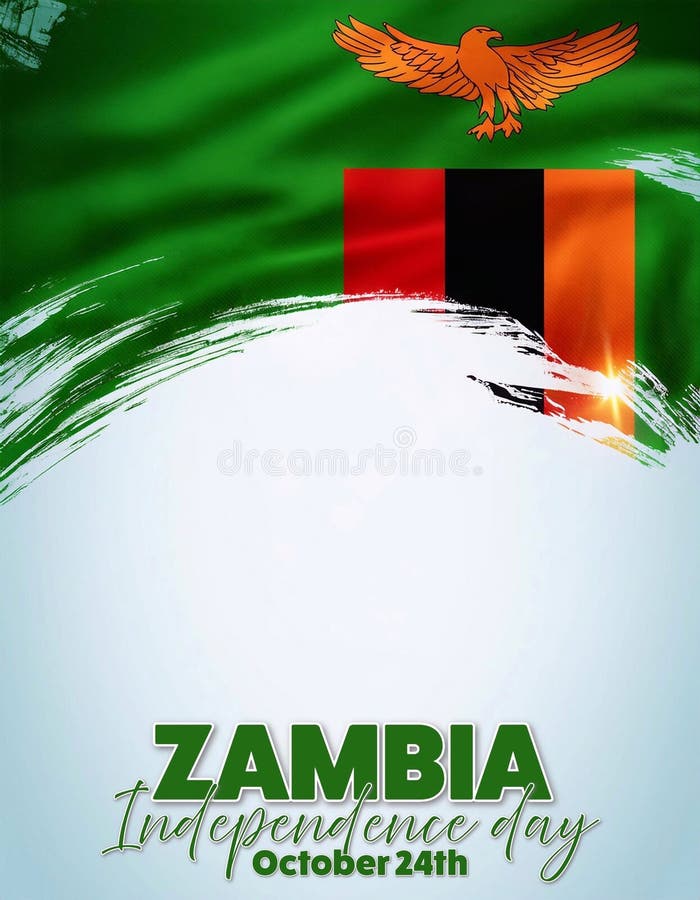 Zambia Independence Day Poster Design Stock Illustration - Illustration ...