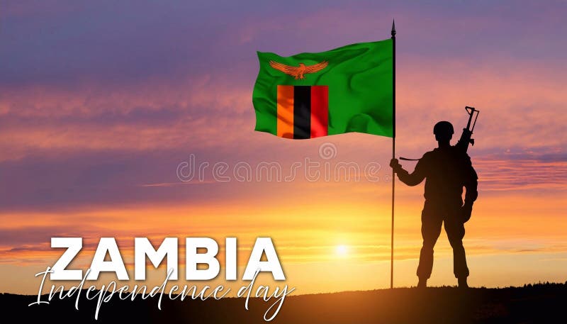 Zambia Independence Day Poster Design Stock Illustration - Illustration ...