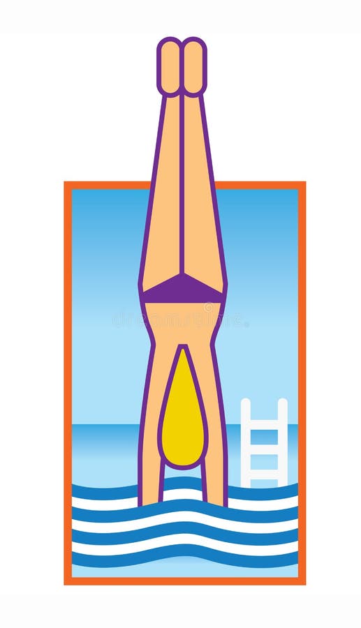 Zambullida Del Cielo De La Persona 3d Stock de ilustración ...