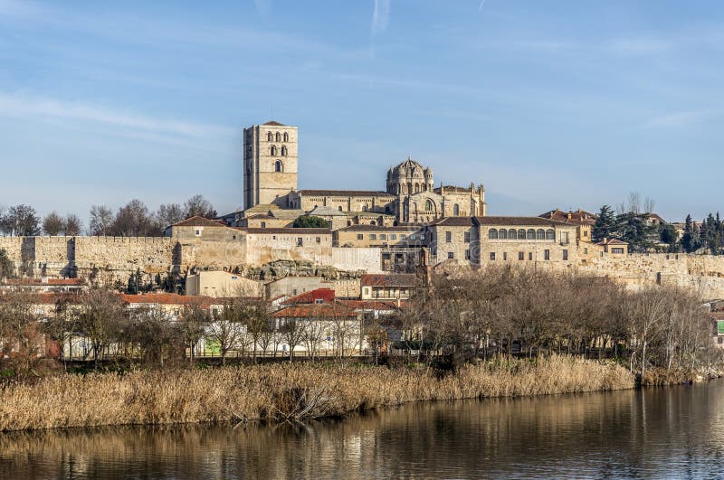 Zamora cathedral stock image. Image of douro, view, castile - 55968131