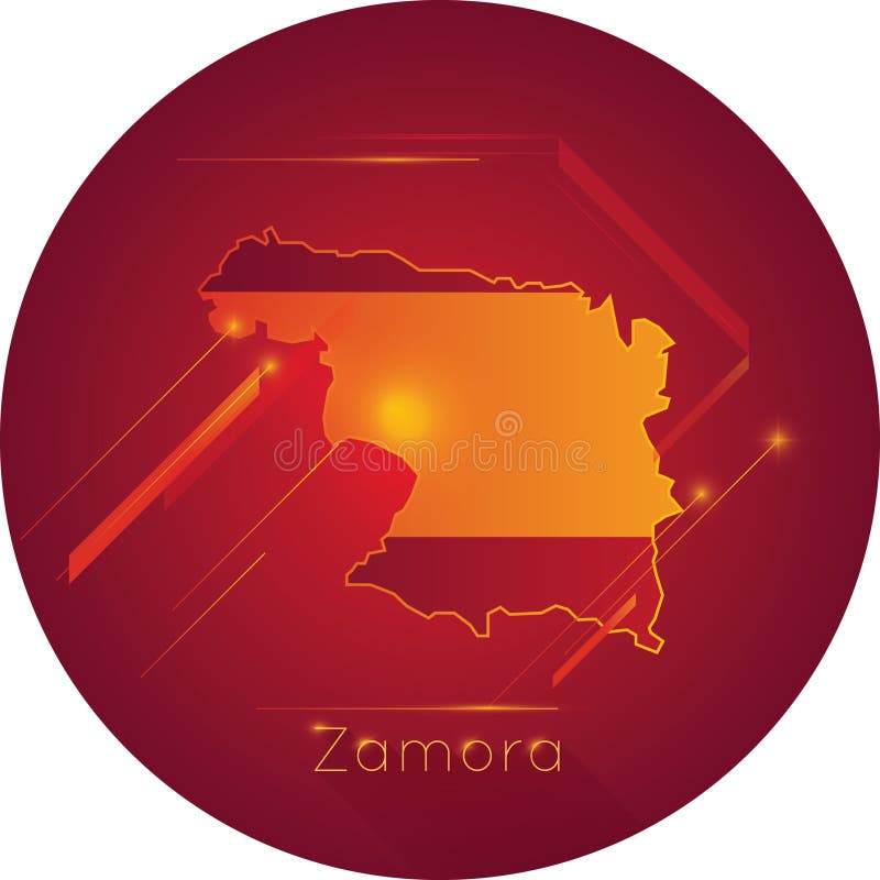 Zamora Map. Vector Illustration Decorative Design Stock Illustration ...