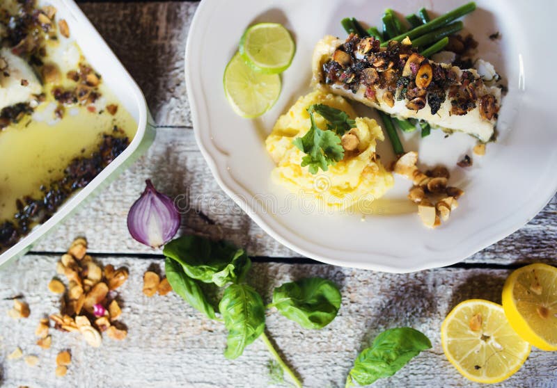 Zander Fish Fillet Dish on a Plate Stock Photo - Image of fillets ...