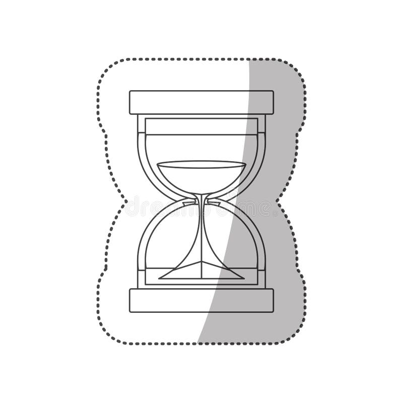 Het Symbool Blauwe Lijnen Van De Zandloper Antieke Tijdopnemer Vector ...