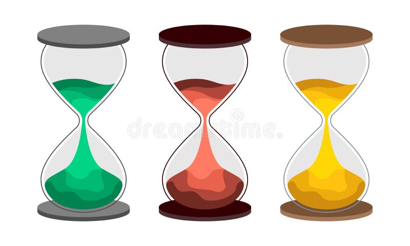 Zandloper Vlak Pictogram Het Wachtende Vectorelement Kan Voor Zandloper ...