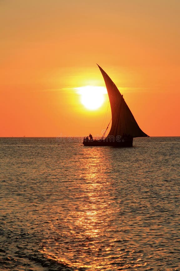 Zanzibar Dhow stock photo. Image of color, dhow, sail - 23599194