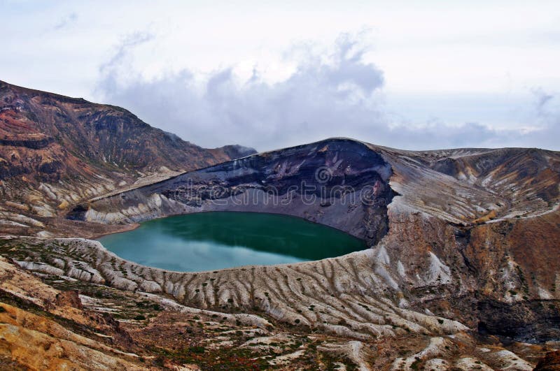 Volcano Crater See Des Bergs Zao, Japan Stockbild - Bild von krater ...