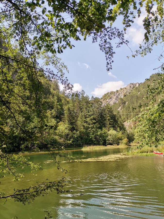 Zaovine lake, nature stock photo. Image of reflection - 256833004