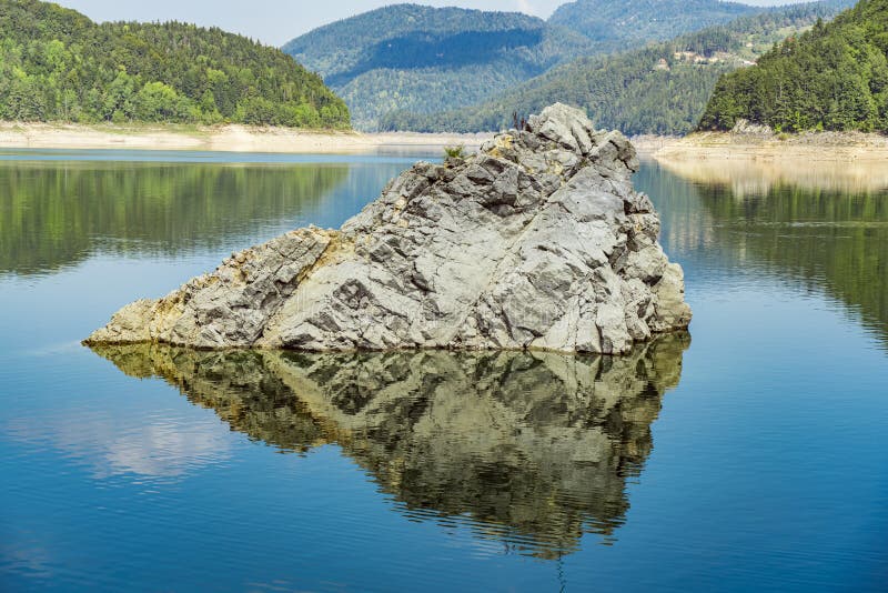 Zaovine lake in Serbia stock photo. Image of forest - 198629952