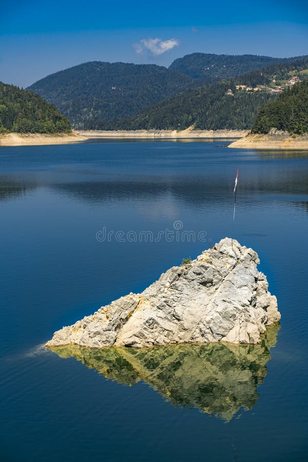 Zaovine lake in Serbia stock image. Image of calm, park - 199681945