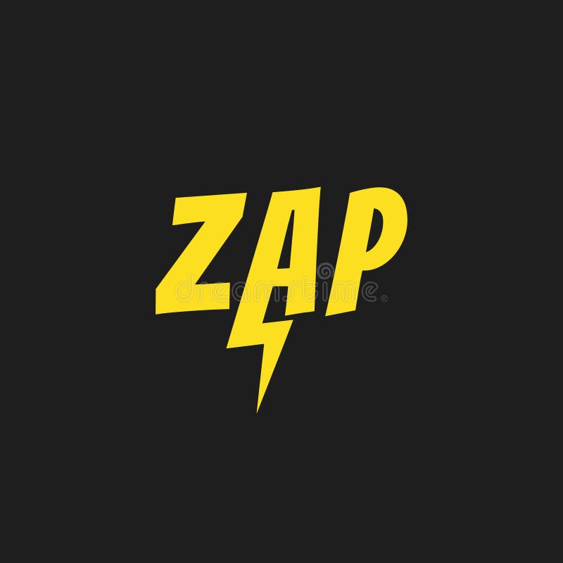 Zap Wordmark Logo Graphic Design Stock Vector - Illustration of vector ...