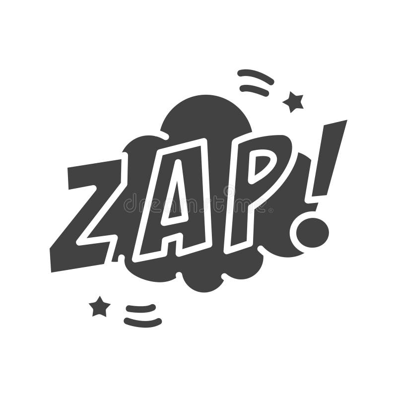 Zap Bubble Icon Image. stock vector. Illustration of outline - 282907781