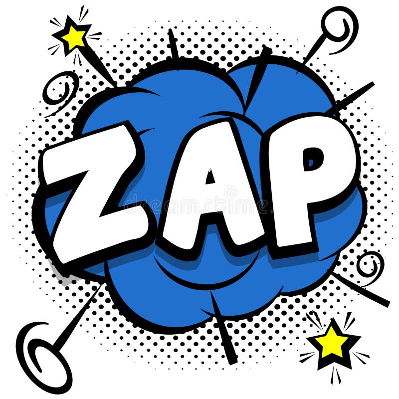 Zap Comic Bright Template with Speech Bubbles on Colorful Frames Stock ...