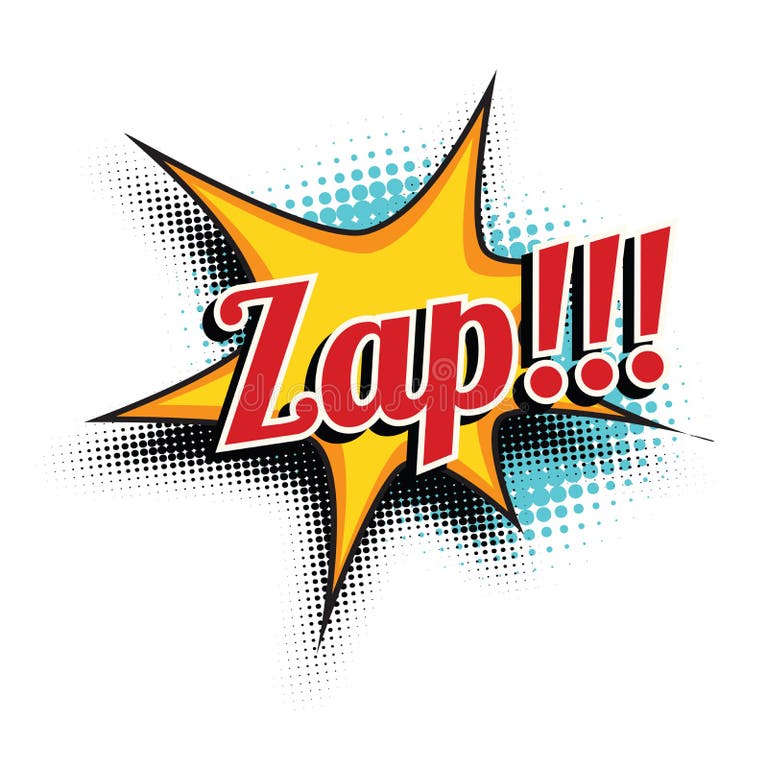 Zap comic word stock vector. Illustration of fight, energy - 96054311
