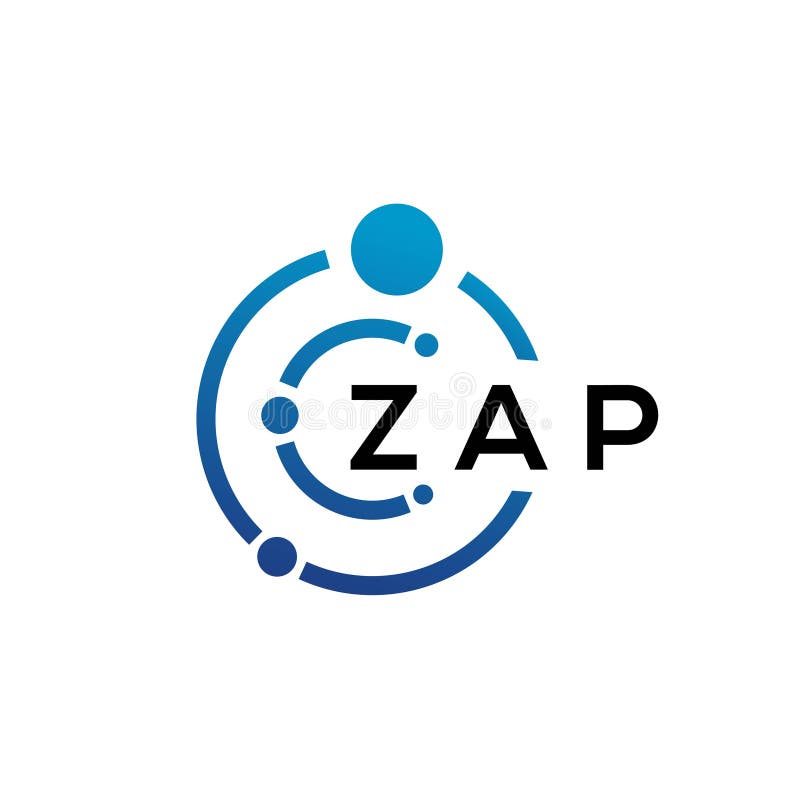 ZAP Letter Technology Logo Design on White Background. ZAP Creative ...