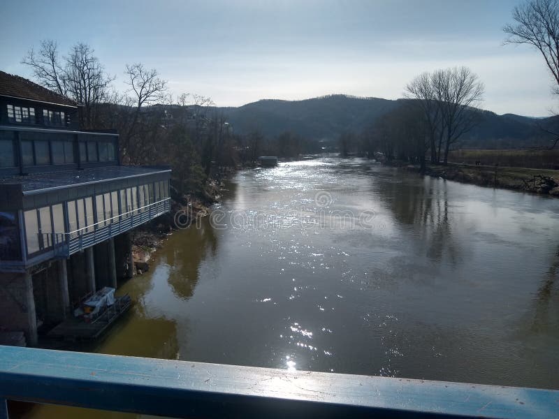 Zapadna Morava River stock photo. Image of waterway - 179978752