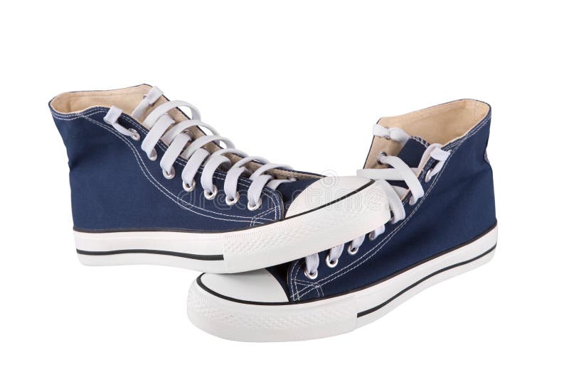 Zapatillas De Deporte Azules Foto de archivo - Imagen de viejo, lona ...