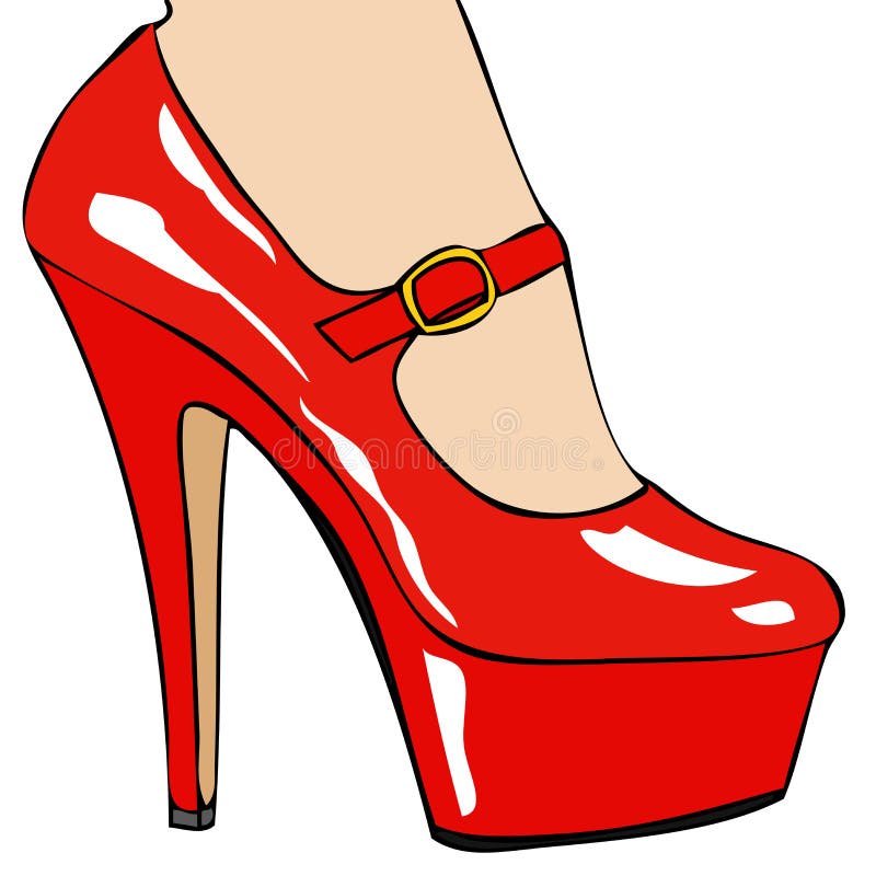 Zapato Rojo Stock De Ilustración Ilustración De Seductor 130094288
