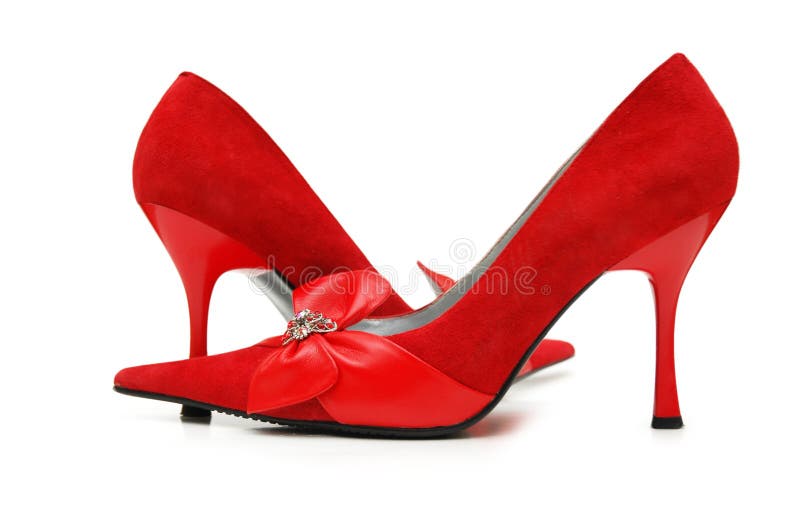 Zapatos Rojos De La Mujer Aislados Imagen de archivo - Imagen de ...