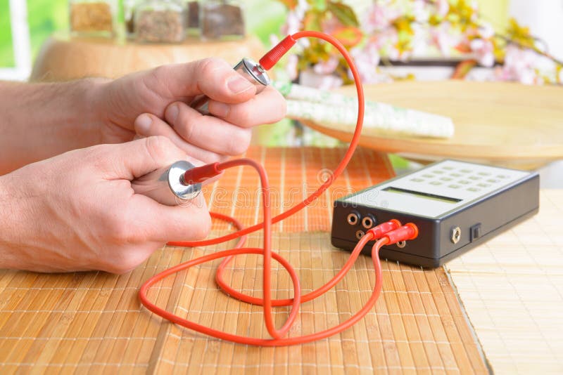 ECG Sticker Electrodes, SPO2 and Thermal Sensor Stock Image - Image of ...